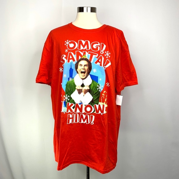 New Line Productions | Tops | Elf The Movie Buddy Christmas Tshirt Red ...